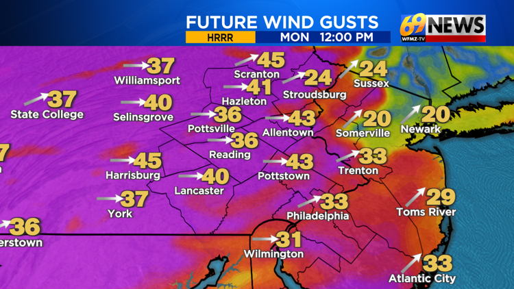 A bit of freezing rain for some tonight; strong gusty winds expected ...
