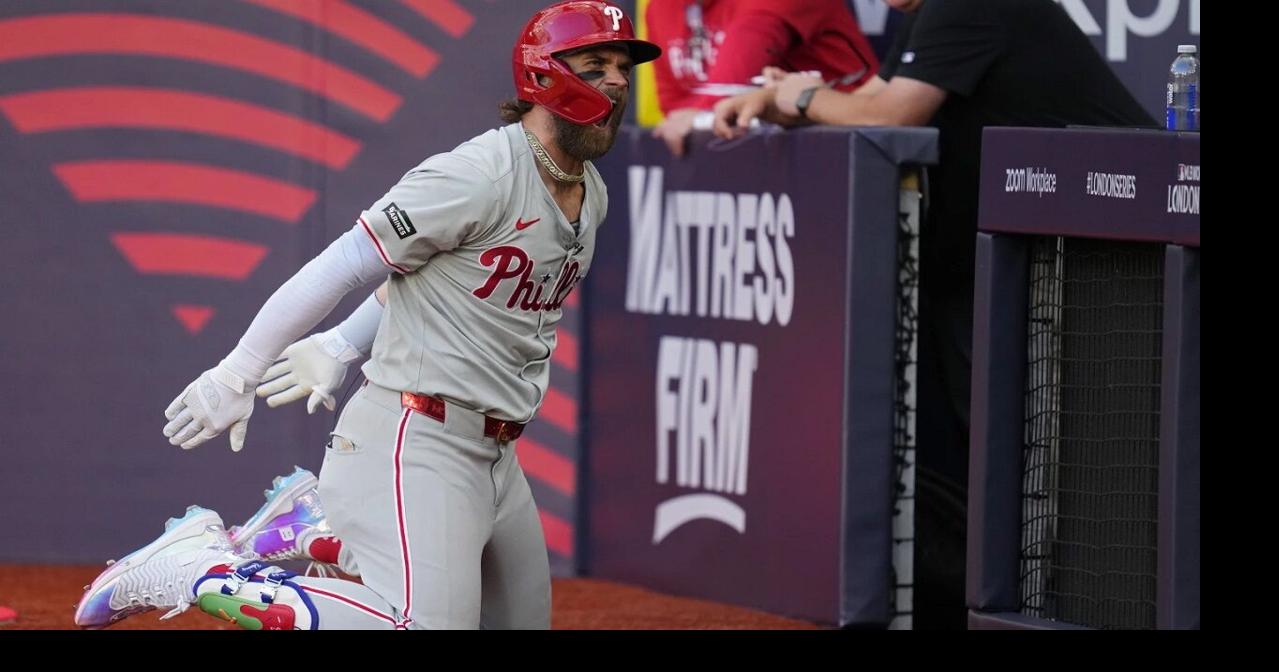 Bryce Harper does soccer slide after tying home run in Phillies win ...