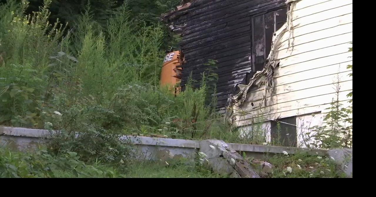 Crews demolishing dilapidated, fire-damaged home in Nesquehoning ...