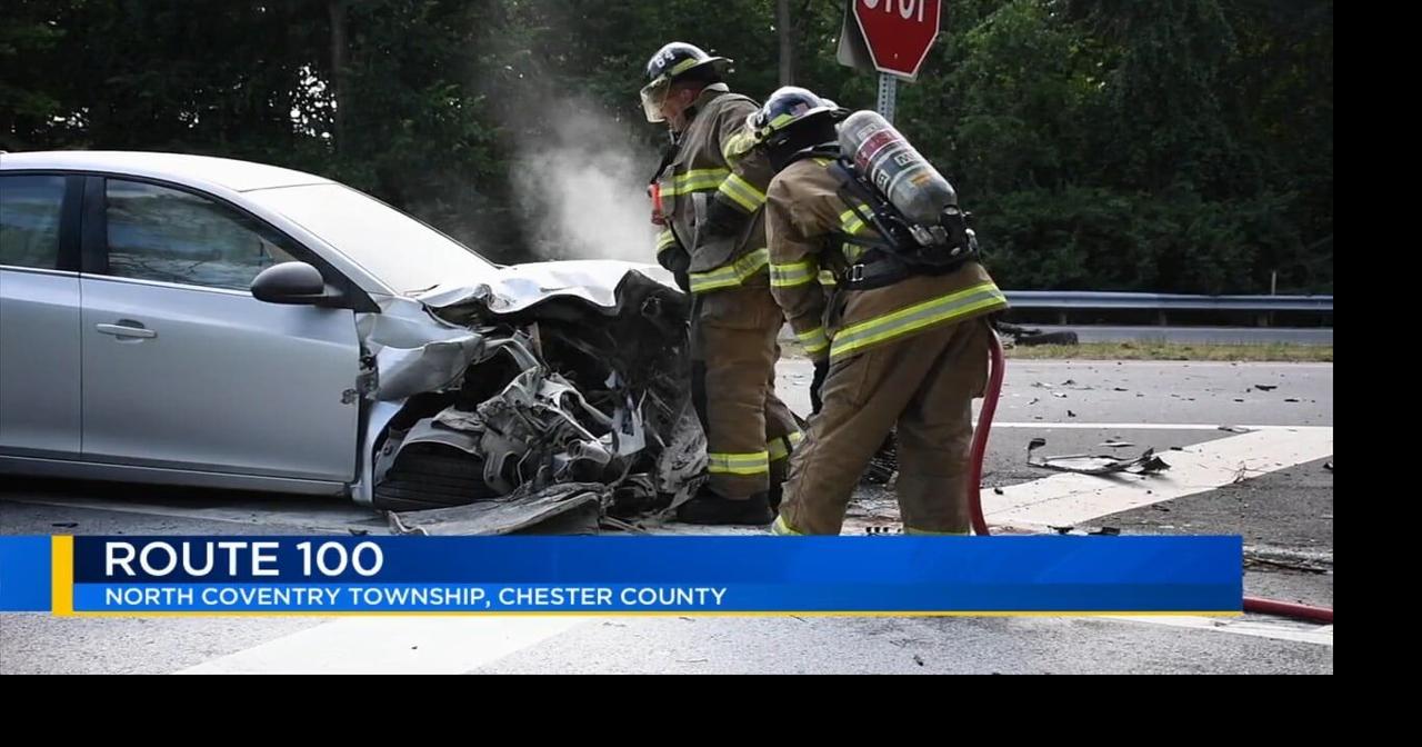 Car catches fire after crash in Chester Co. | Southeastern Pennsylvania ...