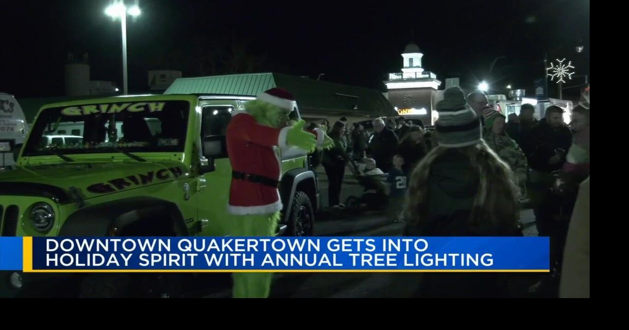 Quakertown lights up Christmas tree downtown with Santa and Mrs. Claus ...