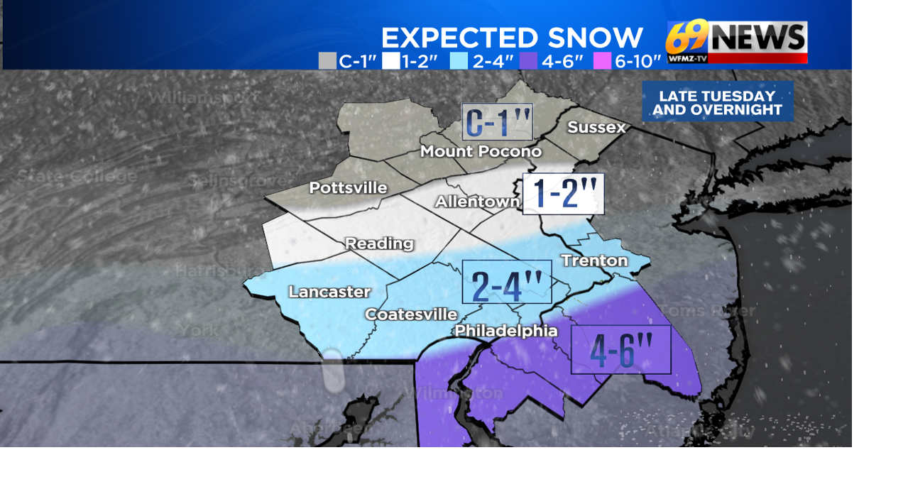 Sunny and chilly Monday, then some snow arrives late Tuesday | Weather ...