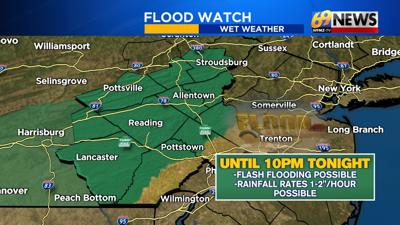 Flood watch in effect for much of the region until 10 p.m. | Weather ...