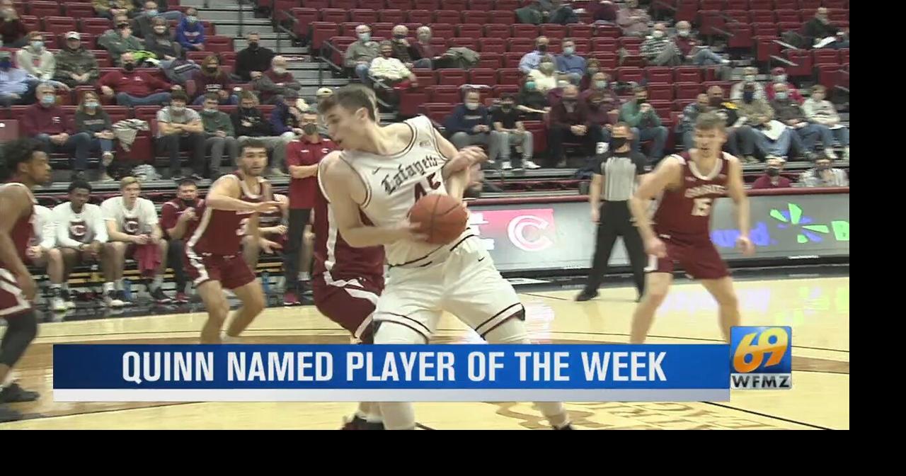 Lafayette junior Neal Quinn name PL Men's Basketball Player of the Week ...