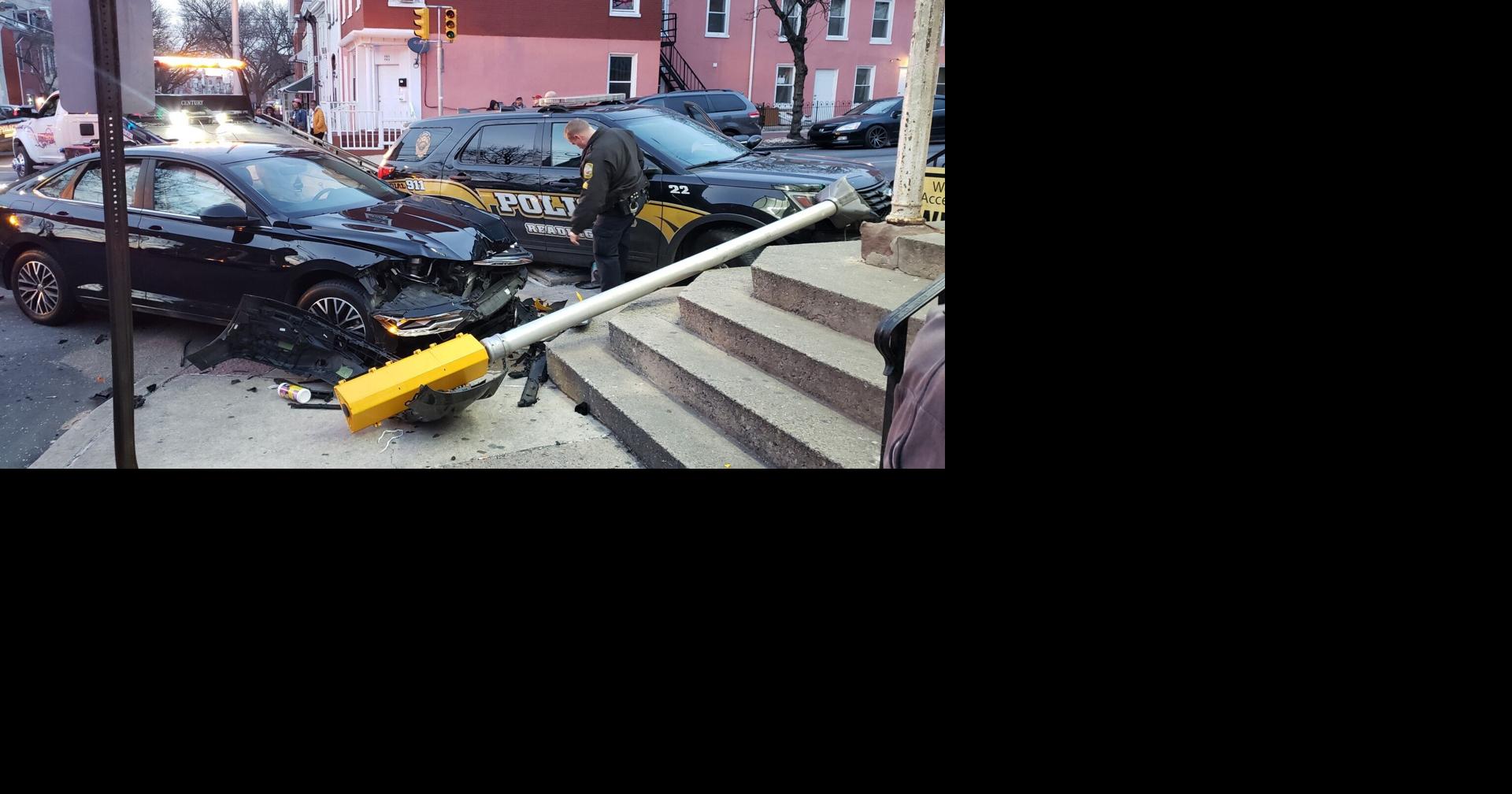 Police pursuit of stolen vehicle ends in 3-car crash at Reading ...