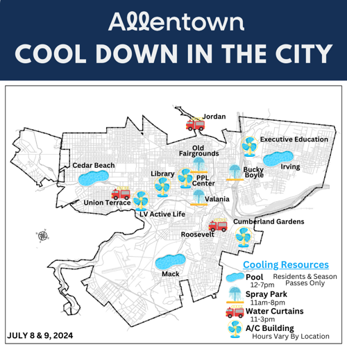 Cooling stations, pool access and more being offered to Allentown City ...