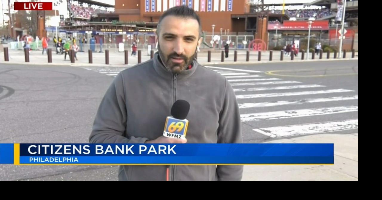 69 News Reporter Dan Moscaritolo reports on Phillies home opener live ...