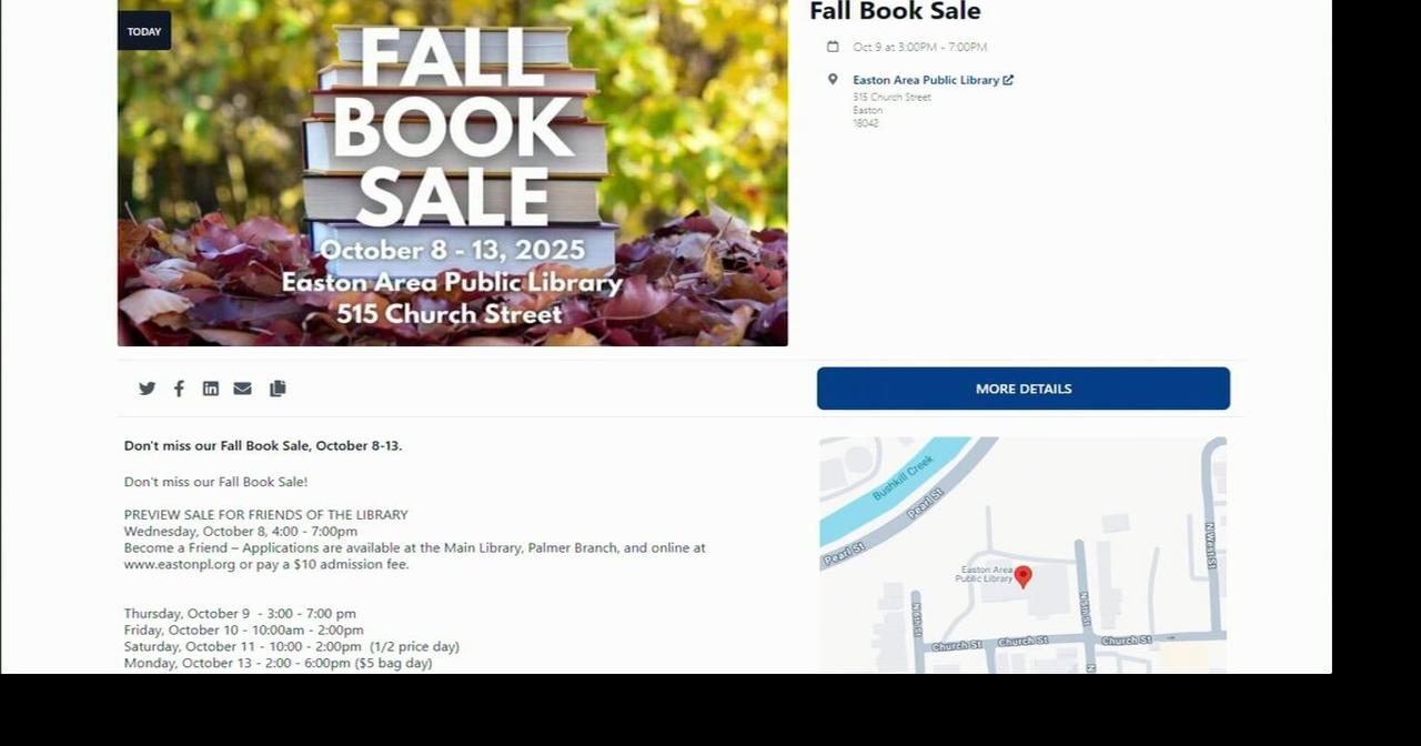 Join the fun: Easton Public Library holds fall book sale event | Easton ...