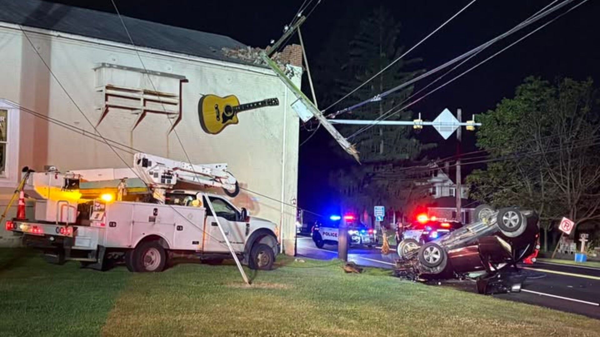One person injured after car strikes pole in Lower Nazareth; section of ...