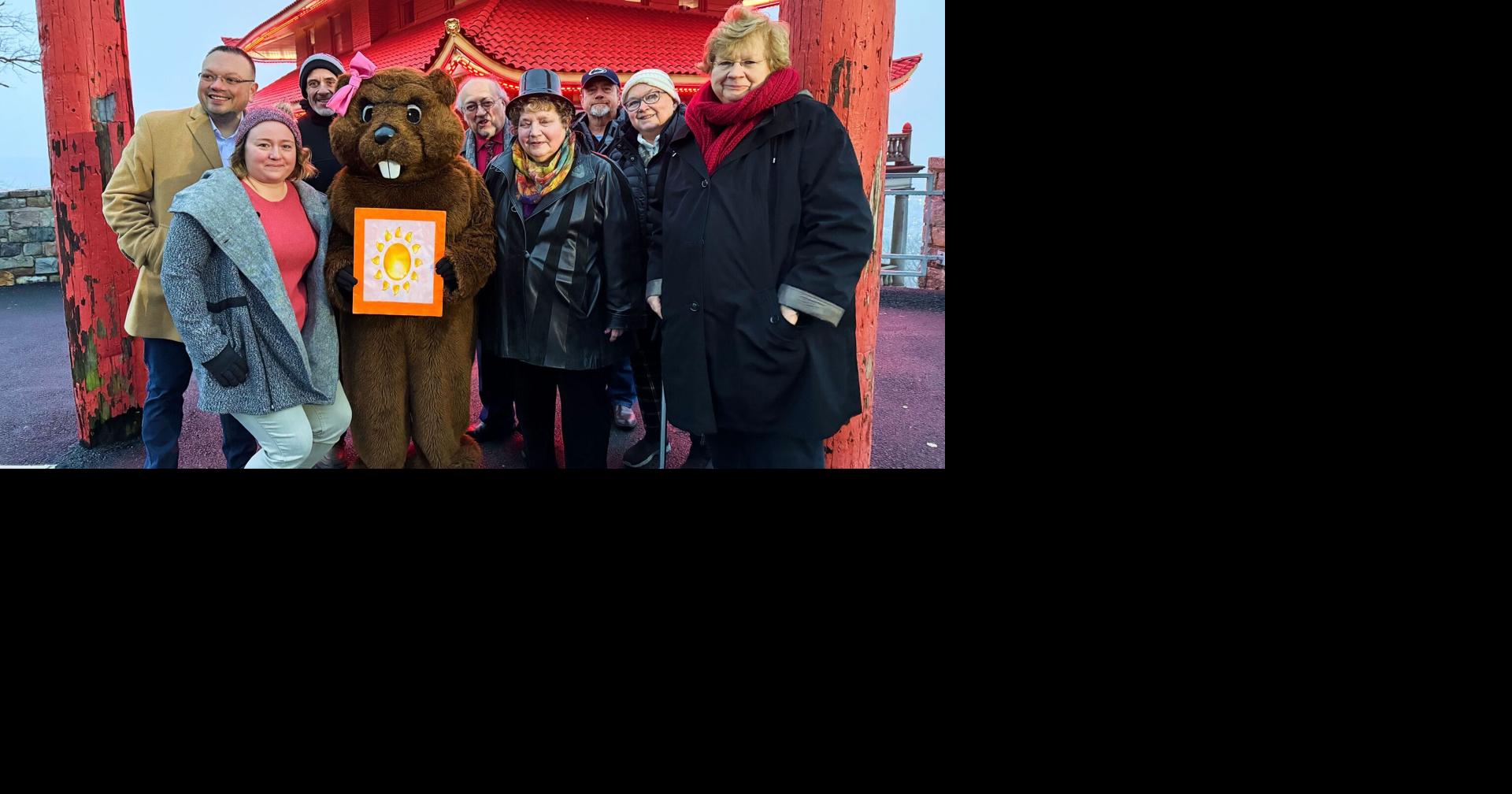 Patty Pagoda makes annual Groundhog Day prediction from Mount Penn ...