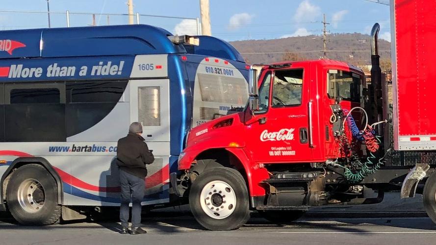 Tractor-trailer hits BARTA bus in Reading, several hurt | Berks ...