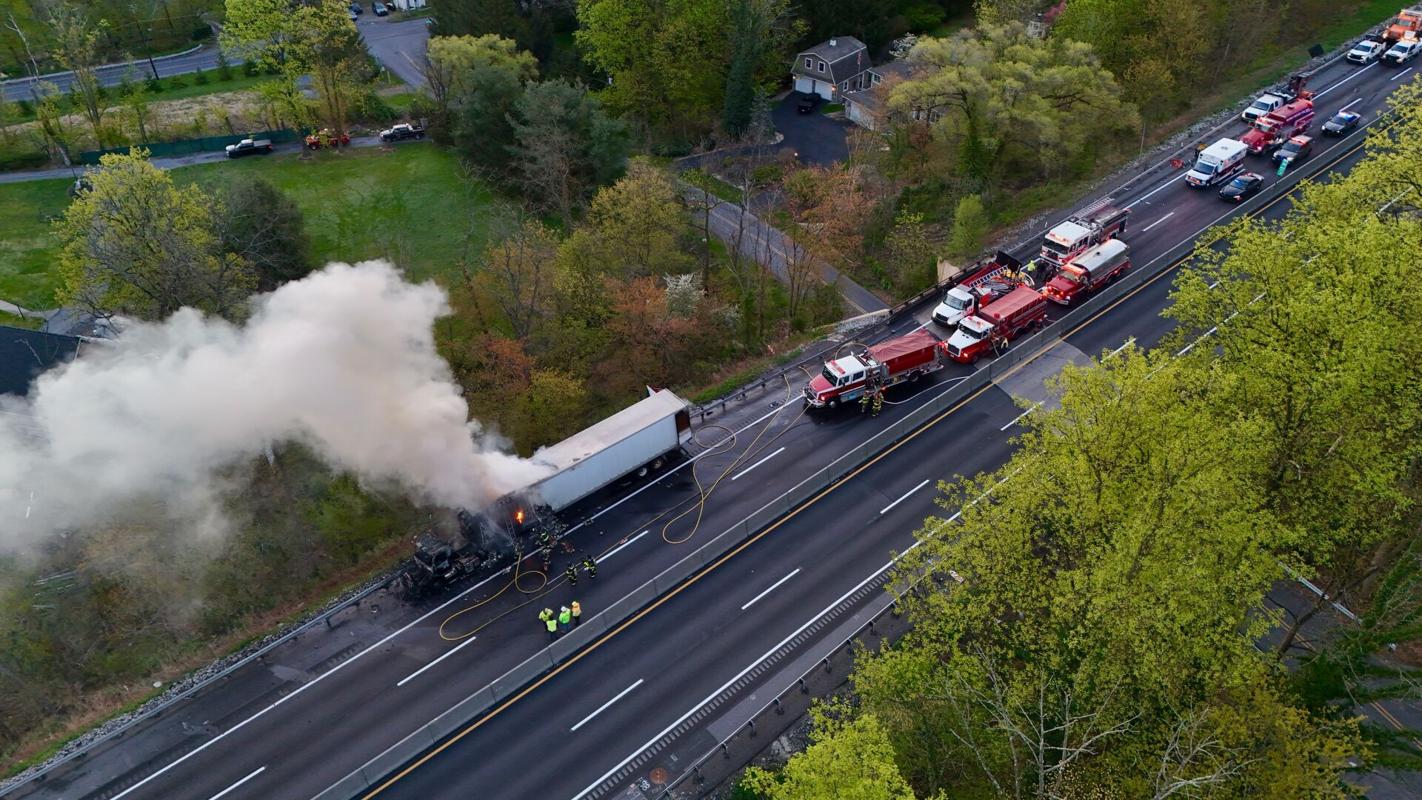2 injured in fiery I-476 crash, traffic delayed for hours | Lehigh ...