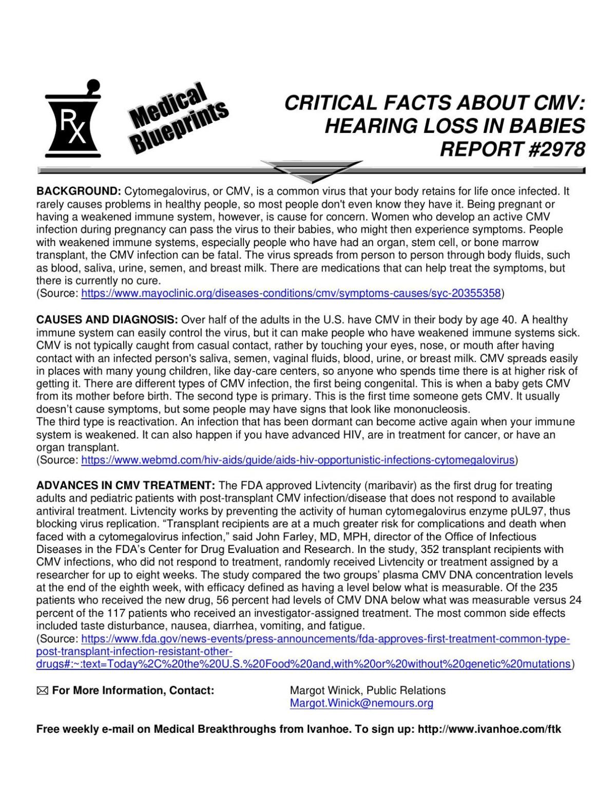 Health Beat: Critical facts about CMV and hearing loss in babies ...