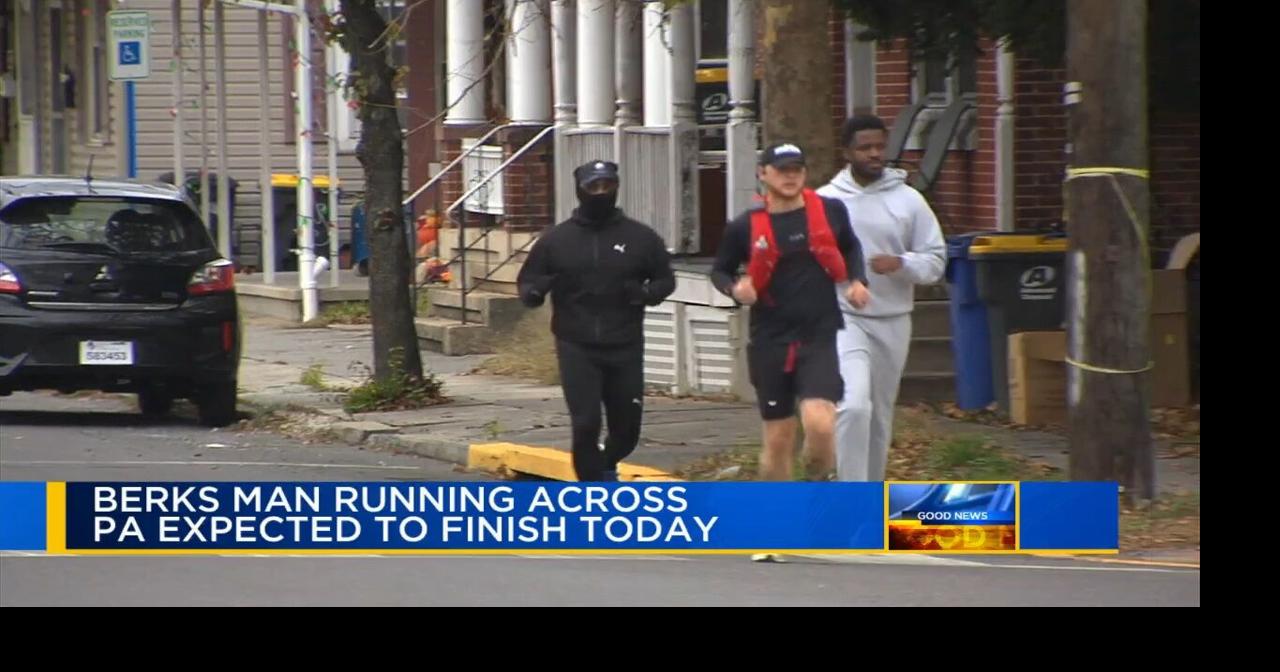 Berks man running across Pa. expected to finish Thursday | Good News ...