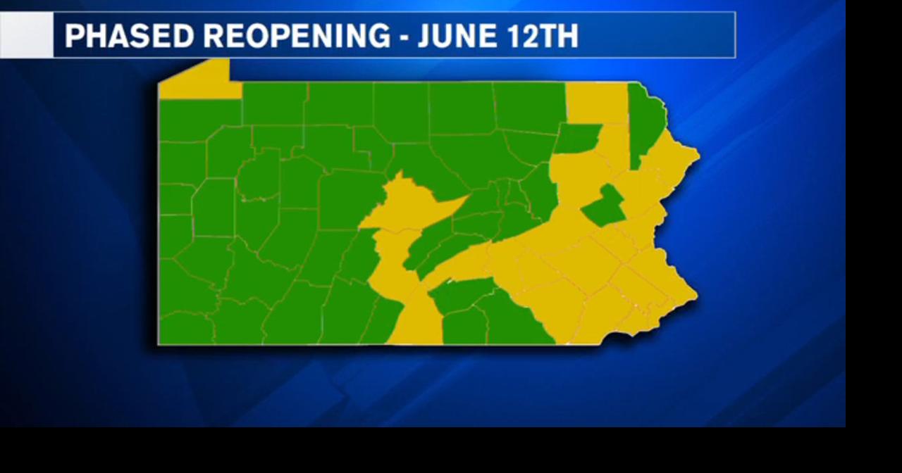 Pennsylvania phased reopening map June 12 | | wfmz.com