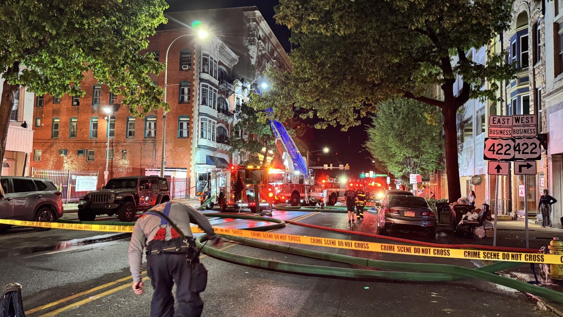 3-alarm fire tears through downtown Reading apartments leaving dozens ...