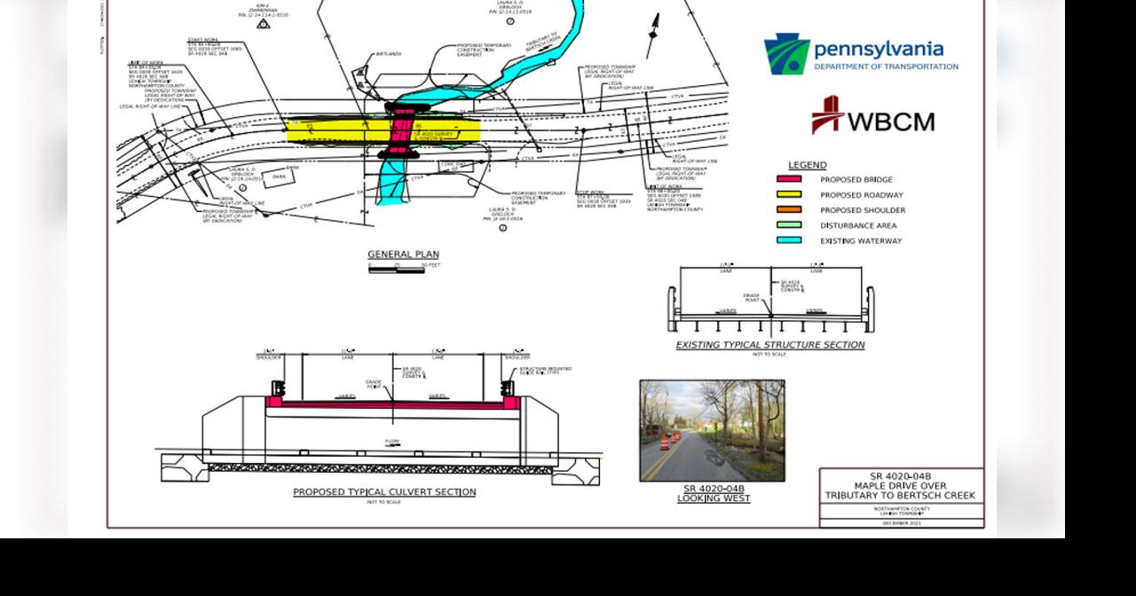 PennDOT displays plans for Maple Drive Bridge in Lehigh Township ...