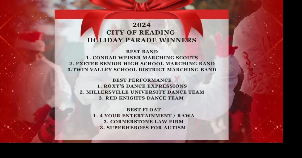 Reading announces 2024 holiday parade winners | Reading Area | wfmz.com
