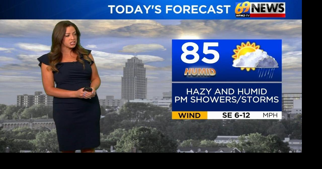 Increasing humidity and storm chances then the 90° heat returns later ...