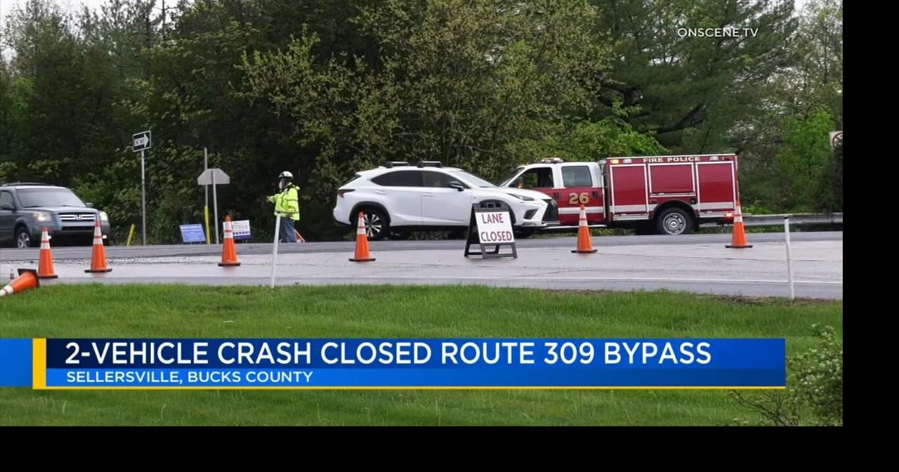 Two-vehicle crash shuts down northbound lanes of Route 309 in ...