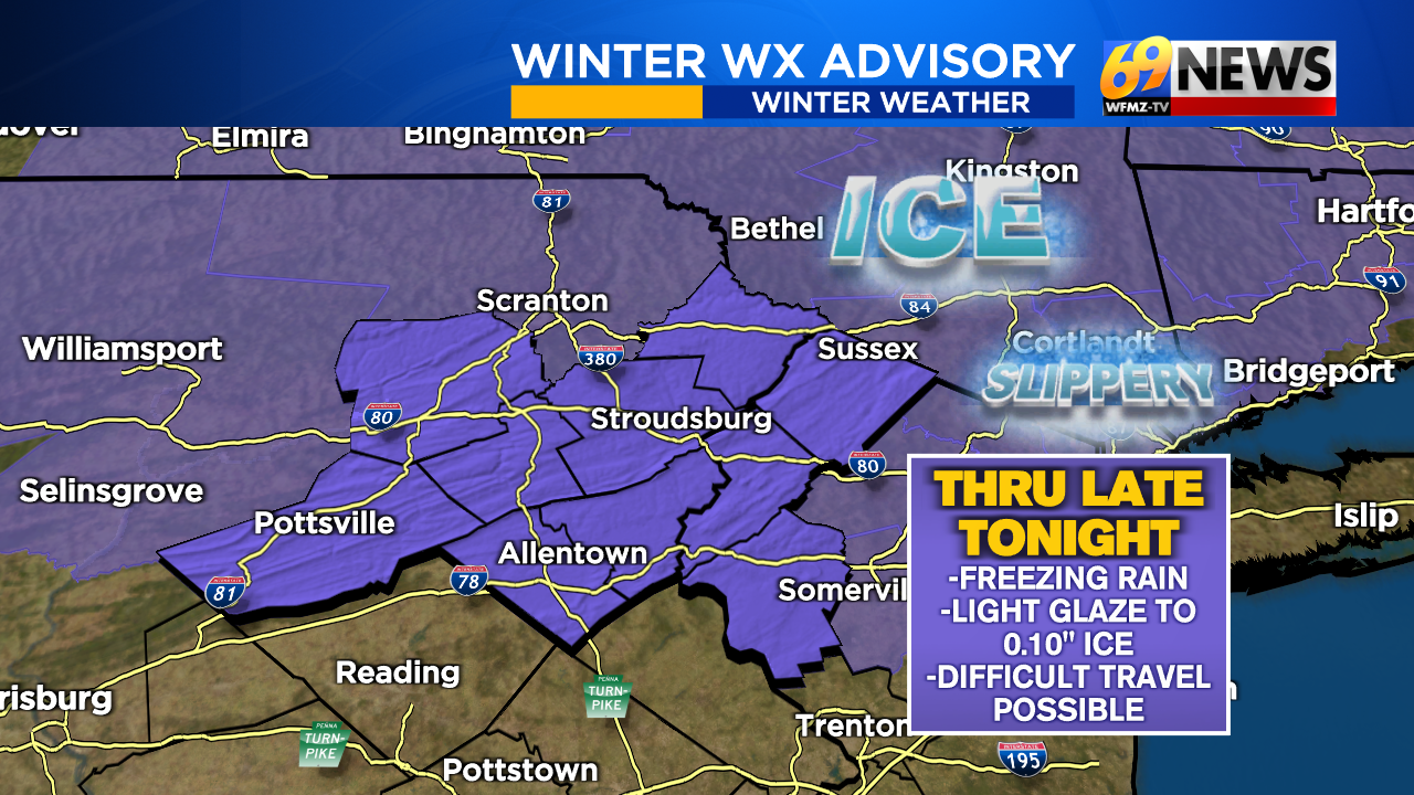 A bit of freezing rain for some tonight; strong gusty winds expected ...
