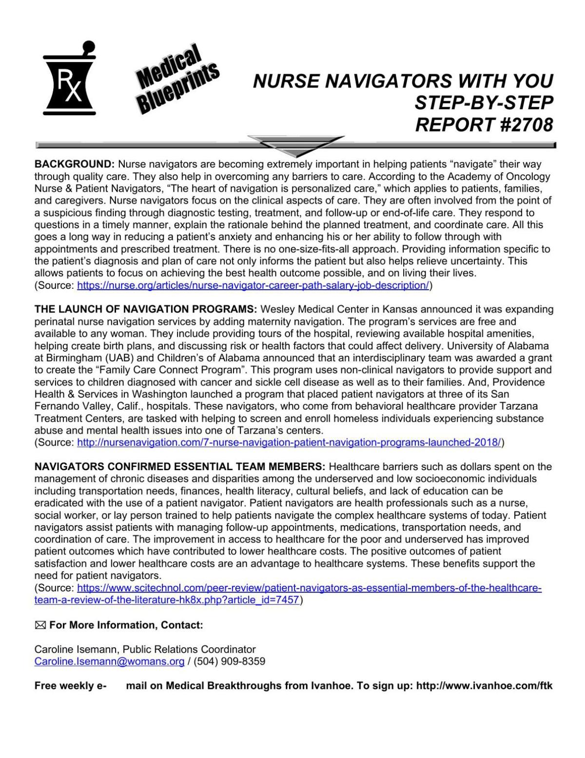 Health Beat: Nurse navigators with you step-by-step | Health Beat ...