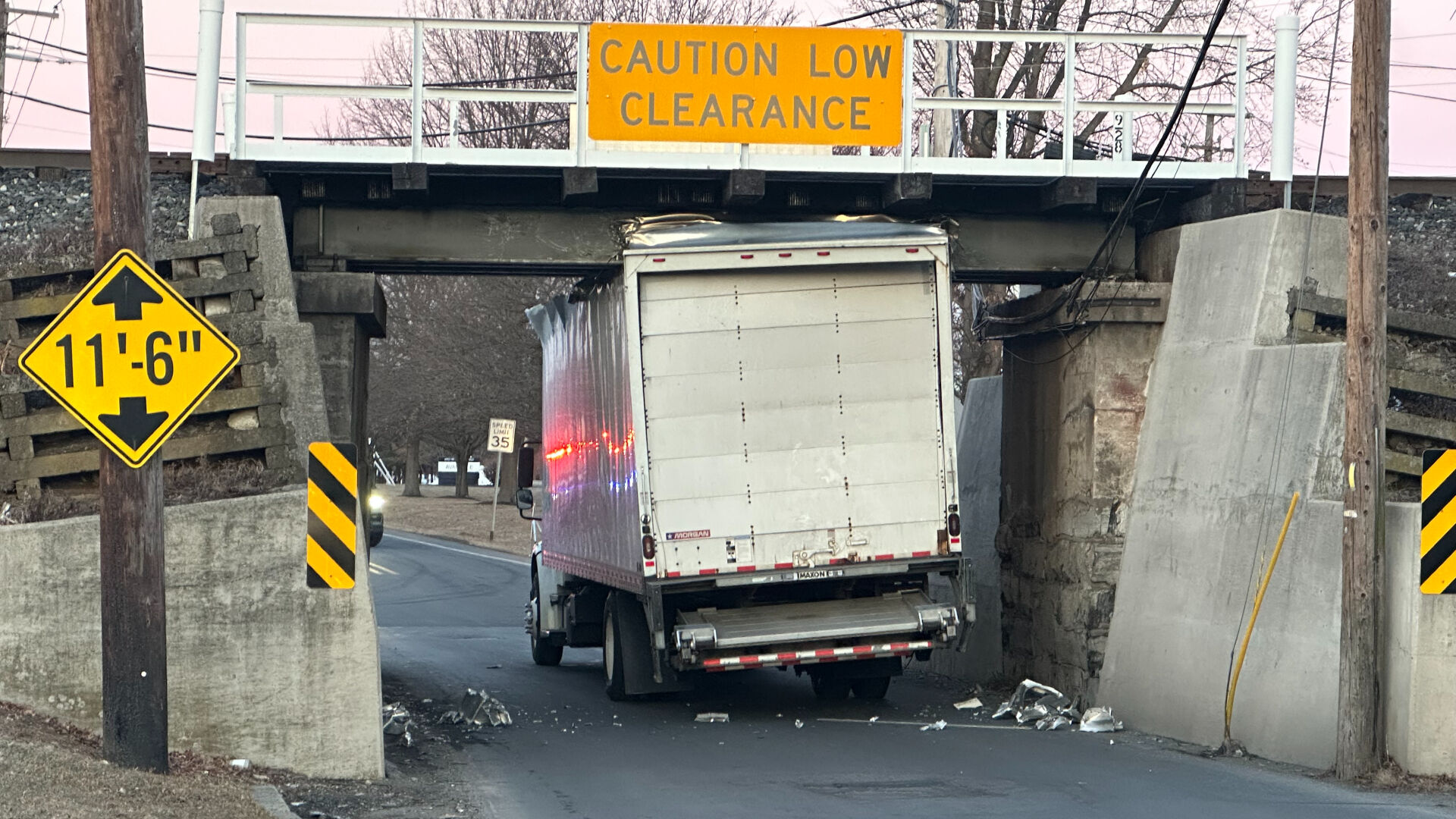 Truck gets stuck under bridge in Upper Macungie | Western Lehigh County ...
