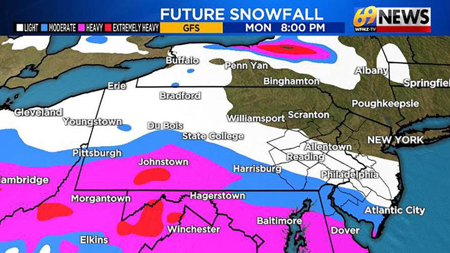 Fine-tuning snow potential for Monday | Weather | wfmz.com