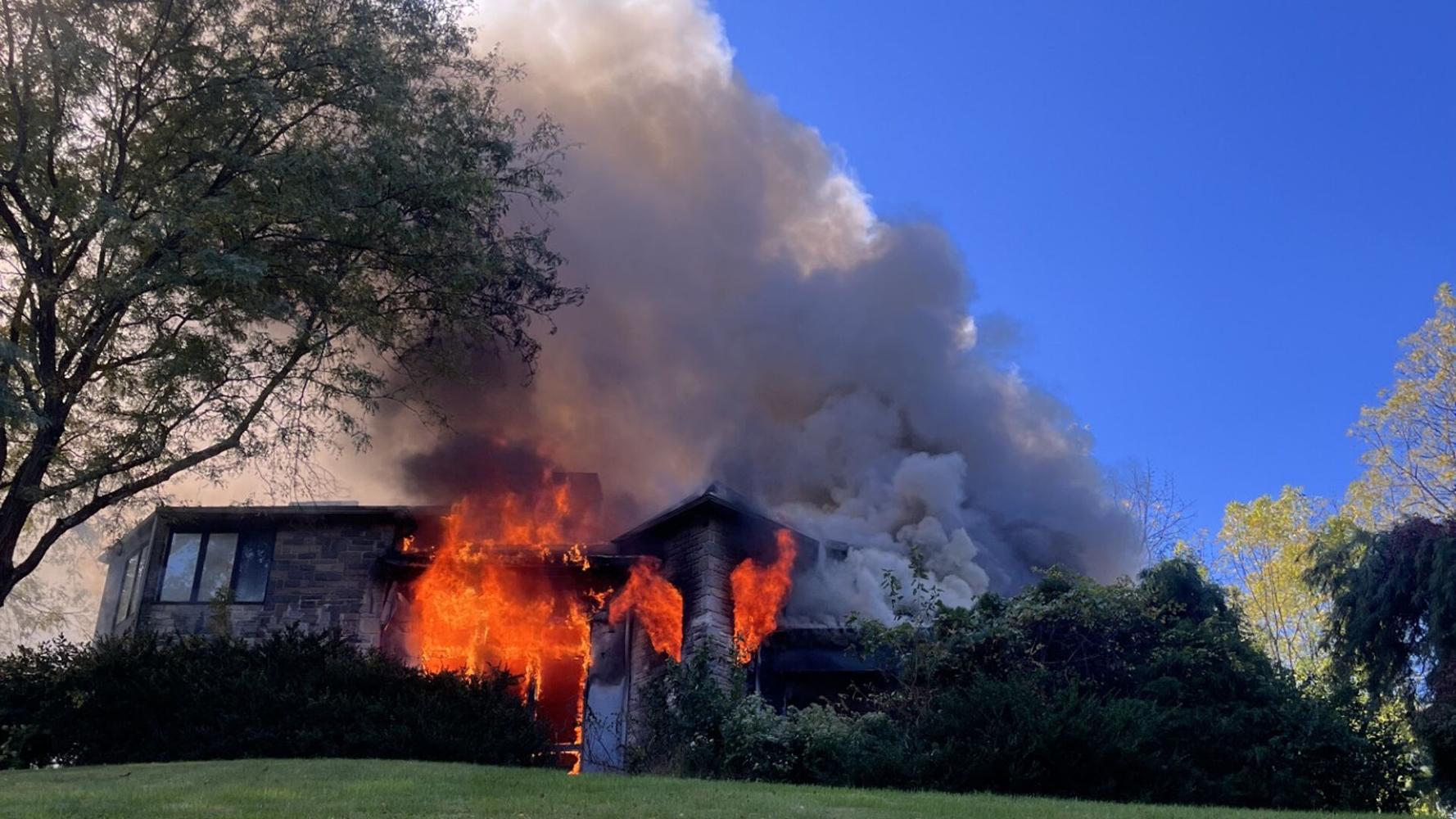 Couple hospitalized after car fire spreads to home in Upper Saucon ...