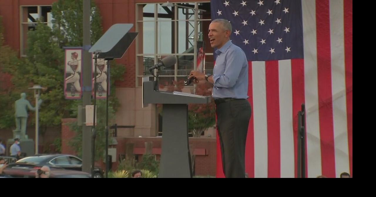 Obama holds drive-in rally in Philly to campaign for Joe Biden ...