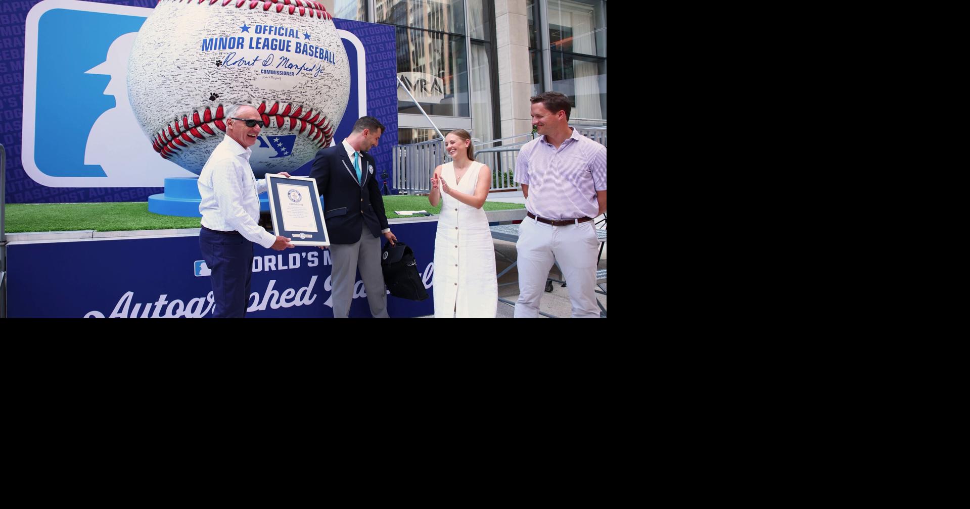 IronPigs fans help make history with World’s Most Autographed Baseball ...