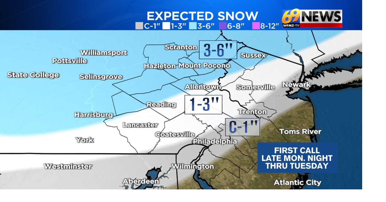 Bright, but breezy and chilly Monday; first widespread impactful ...