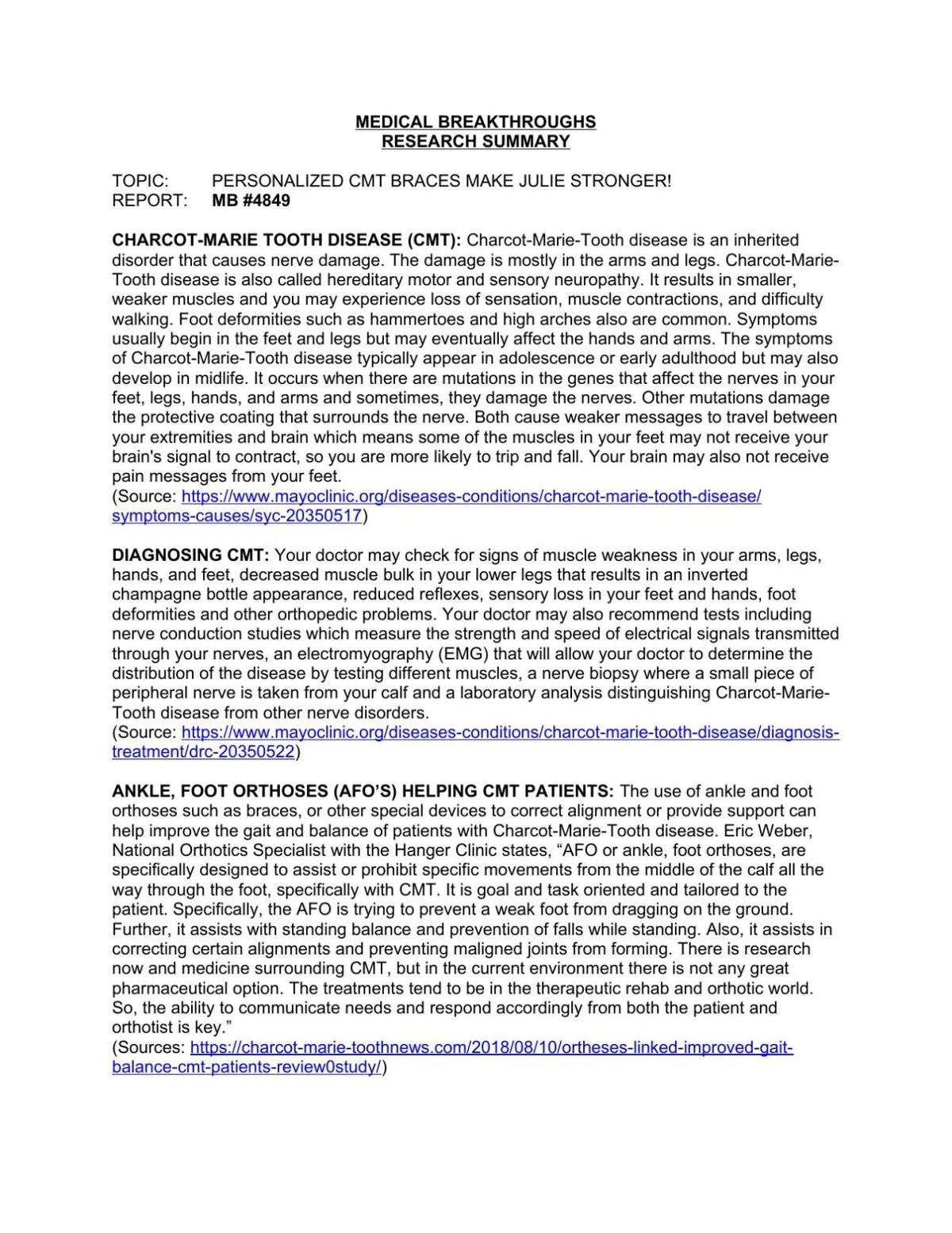 Health Beat: Personalized CMT braces make woman stronger | Health Beat ...