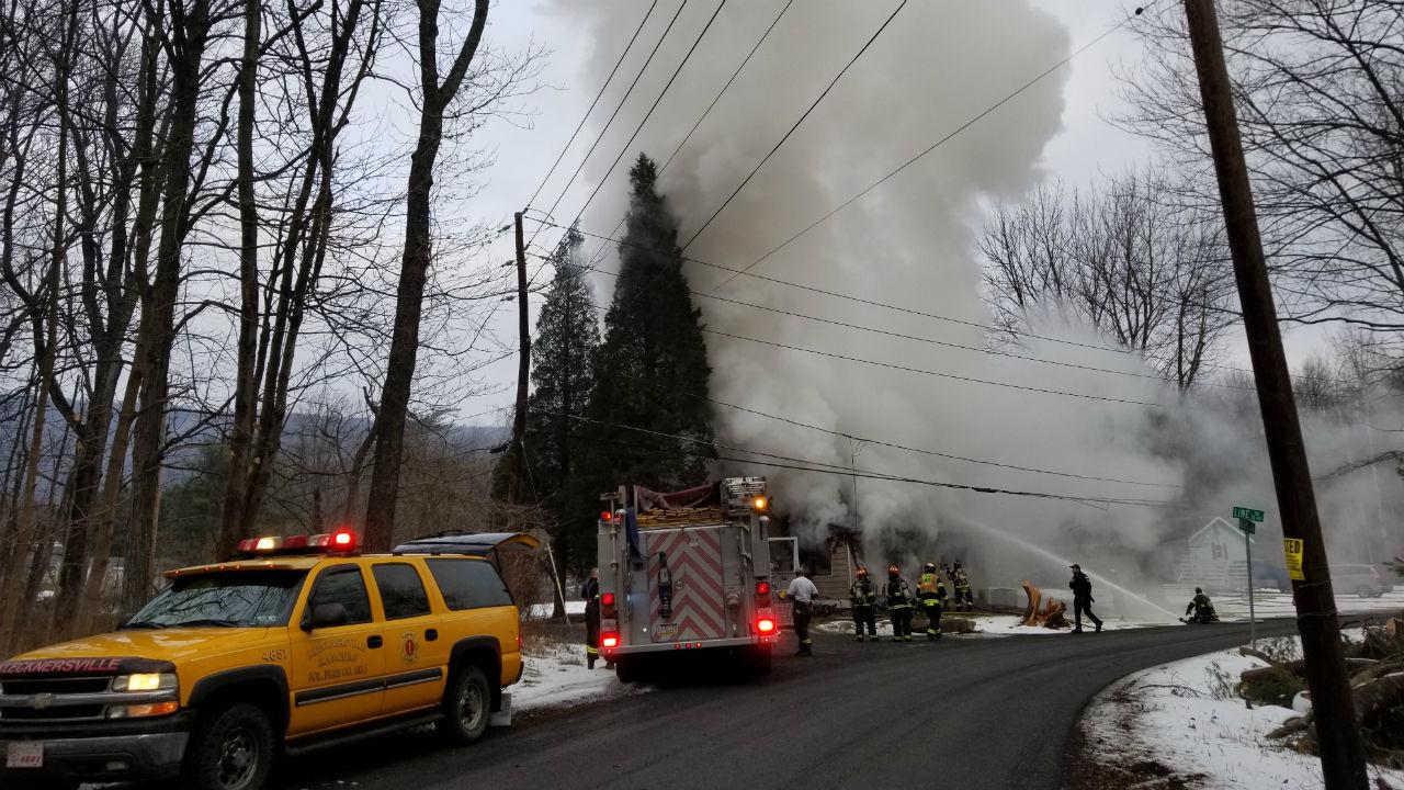 Firefighters battle house fire in Moore Township | Lehigh Valley ...
