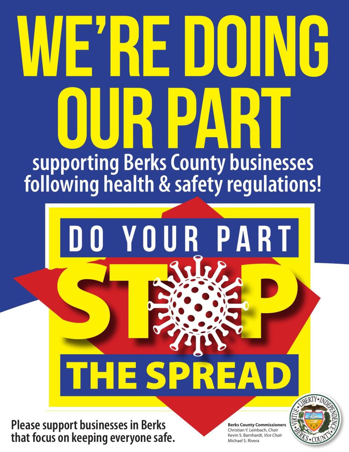 Berks launches campaign to 'Stop the Spread' of virus | Coronavirus ...