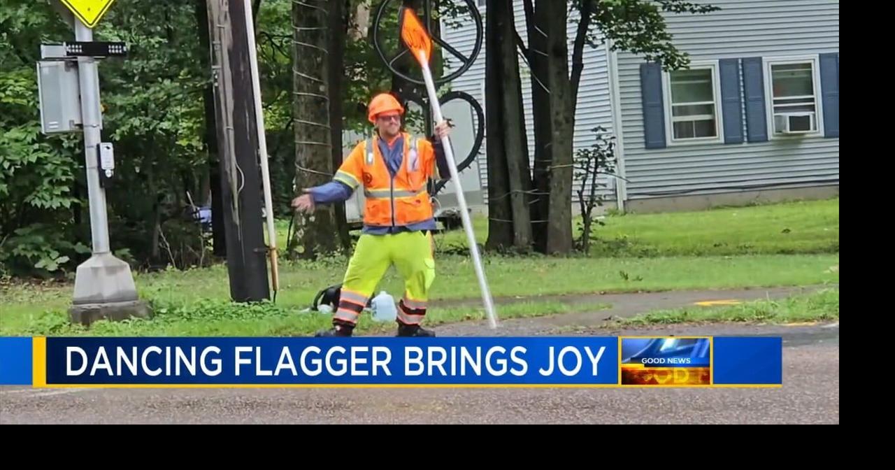 Good News: Dancing flagger brings joy | Good News | wfmz.com