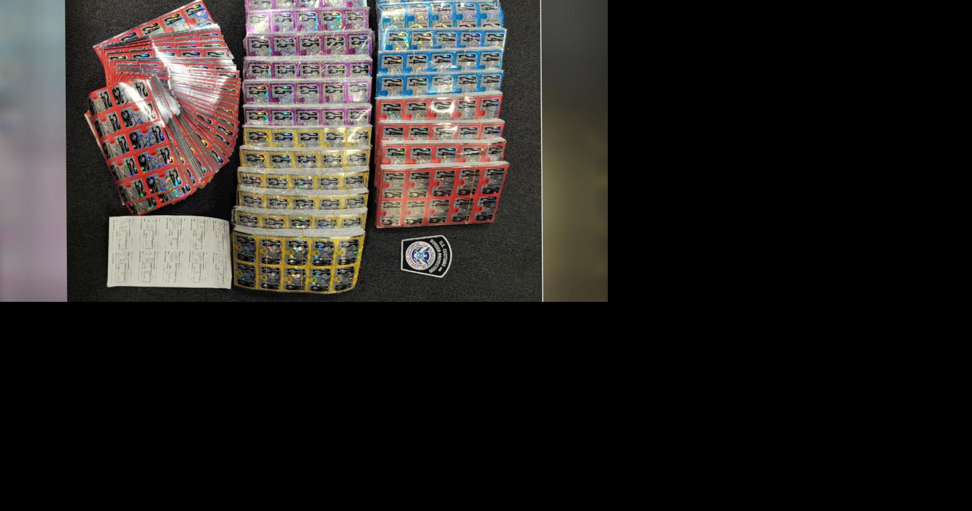 CBP agents seize counterfeit state vehicle inspection stickers worth ...