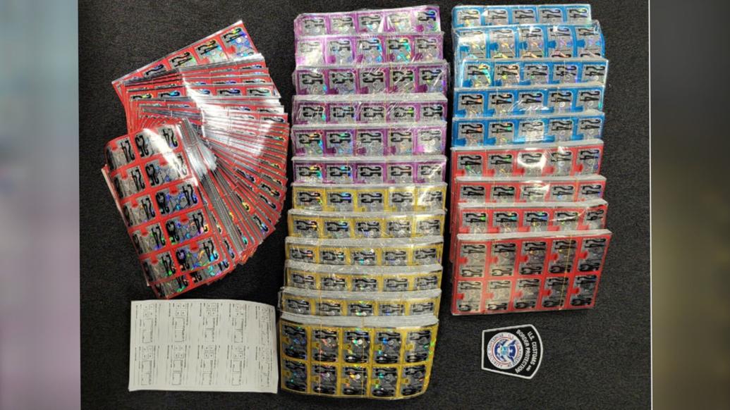 CBP agents seize counterfeit state vehicle inspection stickers worth ...