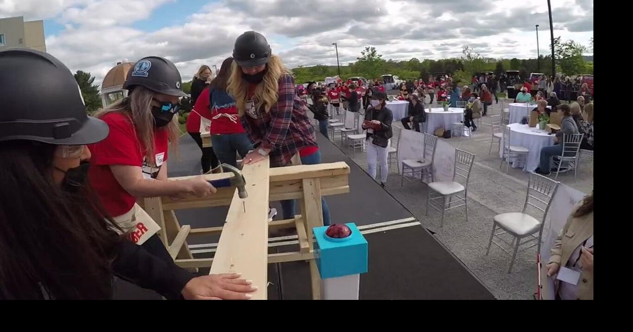 Women raise money for Habitat for Humanity in nail-hammering ...