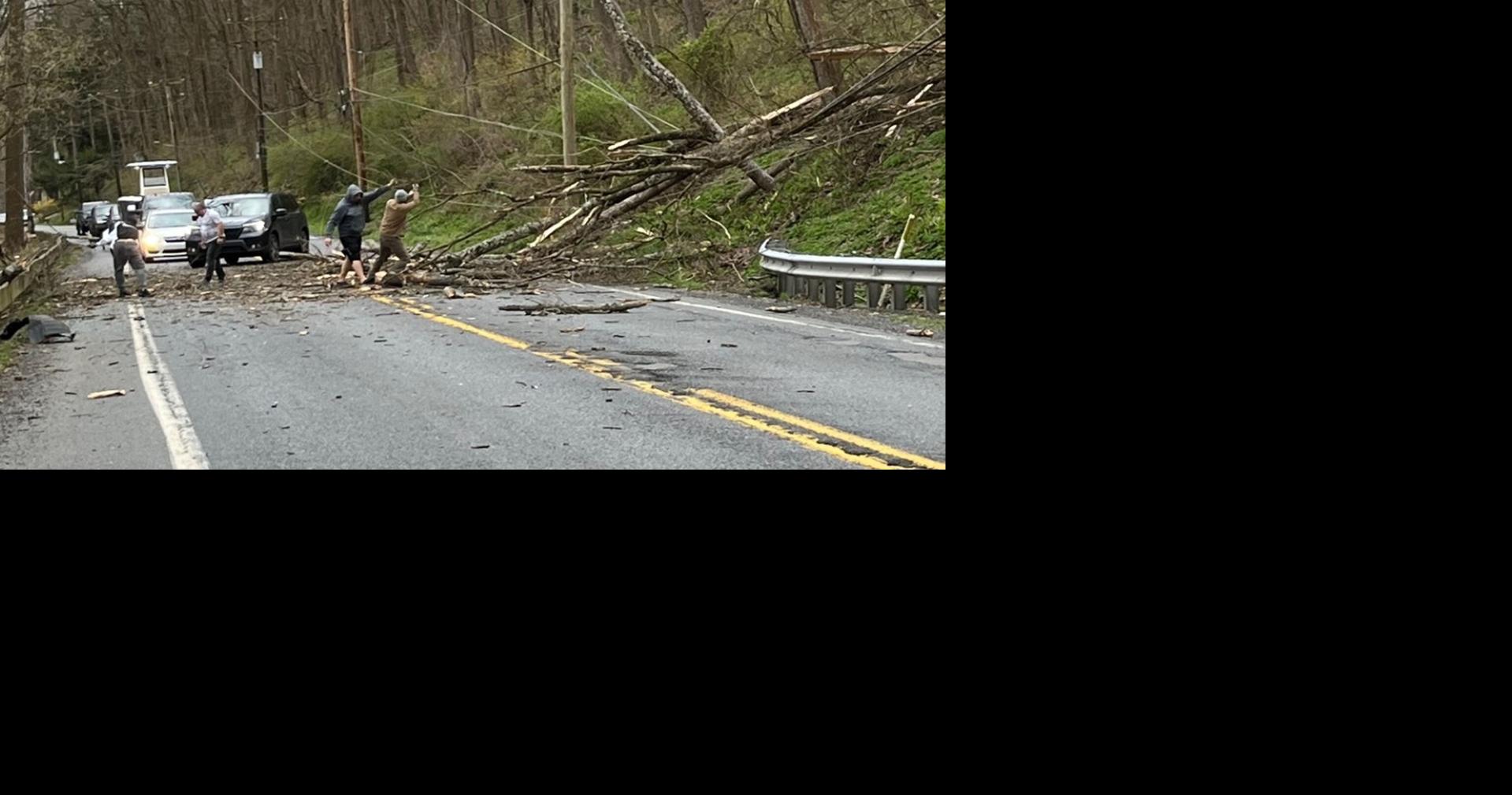 Route 611 at Lower Mud Run Road remains closed from falling tree ...