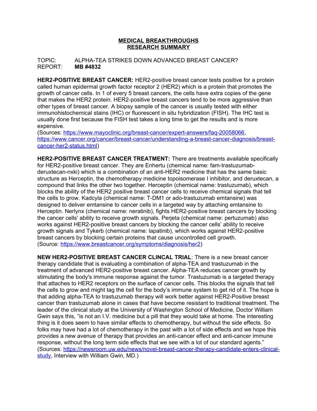 Health Beat: Alpha-TEA strikes down advanced breast cancer? | Health ...