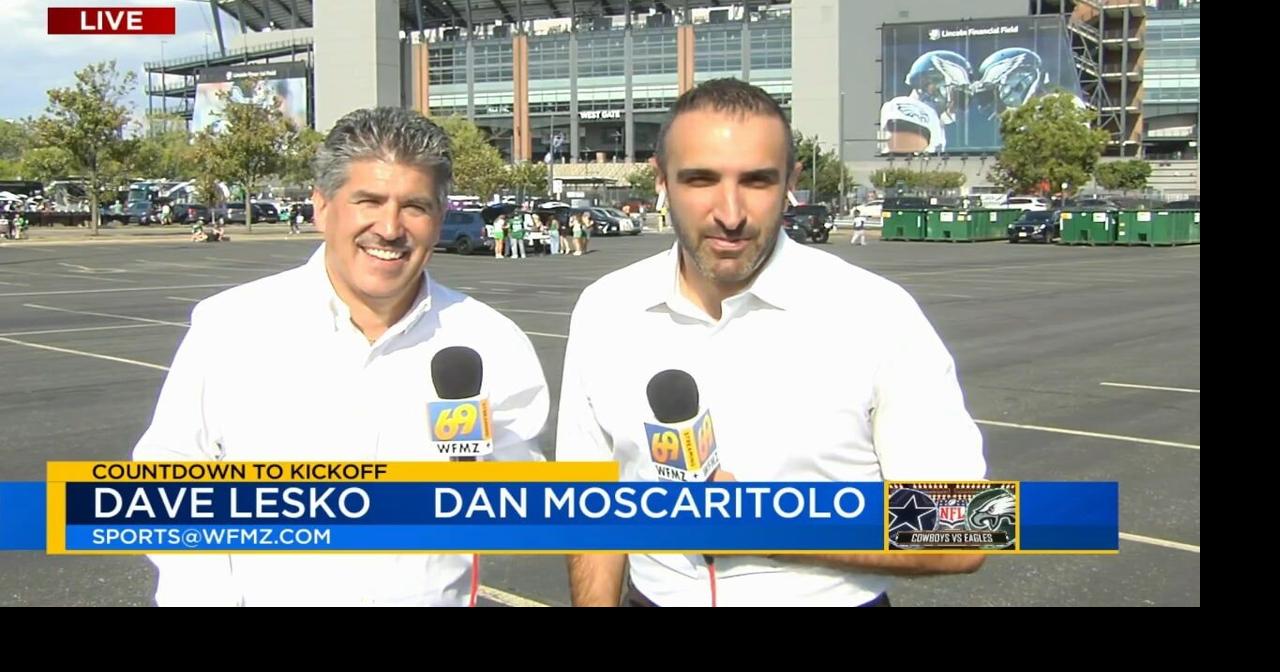 Dan Moscaritolo and Dave Lesko countdown to the kickoff of the Eagles ...