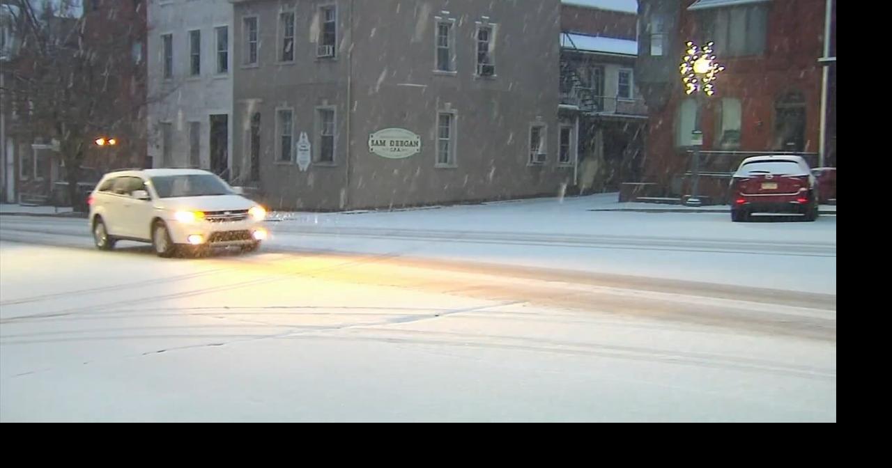 Drivers brave snow covered roads in Pottsville amid 1st measurable ...