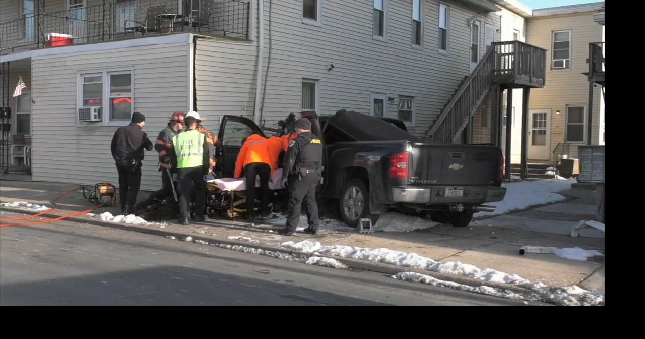 Pickup slams into Coplay building during apparent medical emergency ...