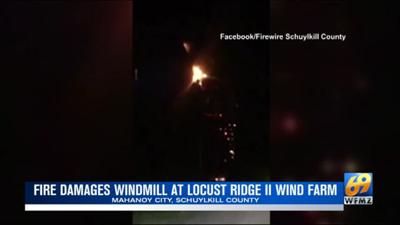Windmill suffers fire damage at Locust Ridge Wind Farm | News | wfmz.com