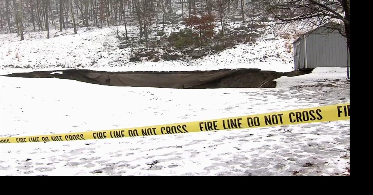 Sinkhole swallows in-ground pool in Schuylkill | Schuylkill County Area ...