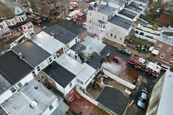 Fire crews respond to two-alarm fire at rowhome in Allentown ...
