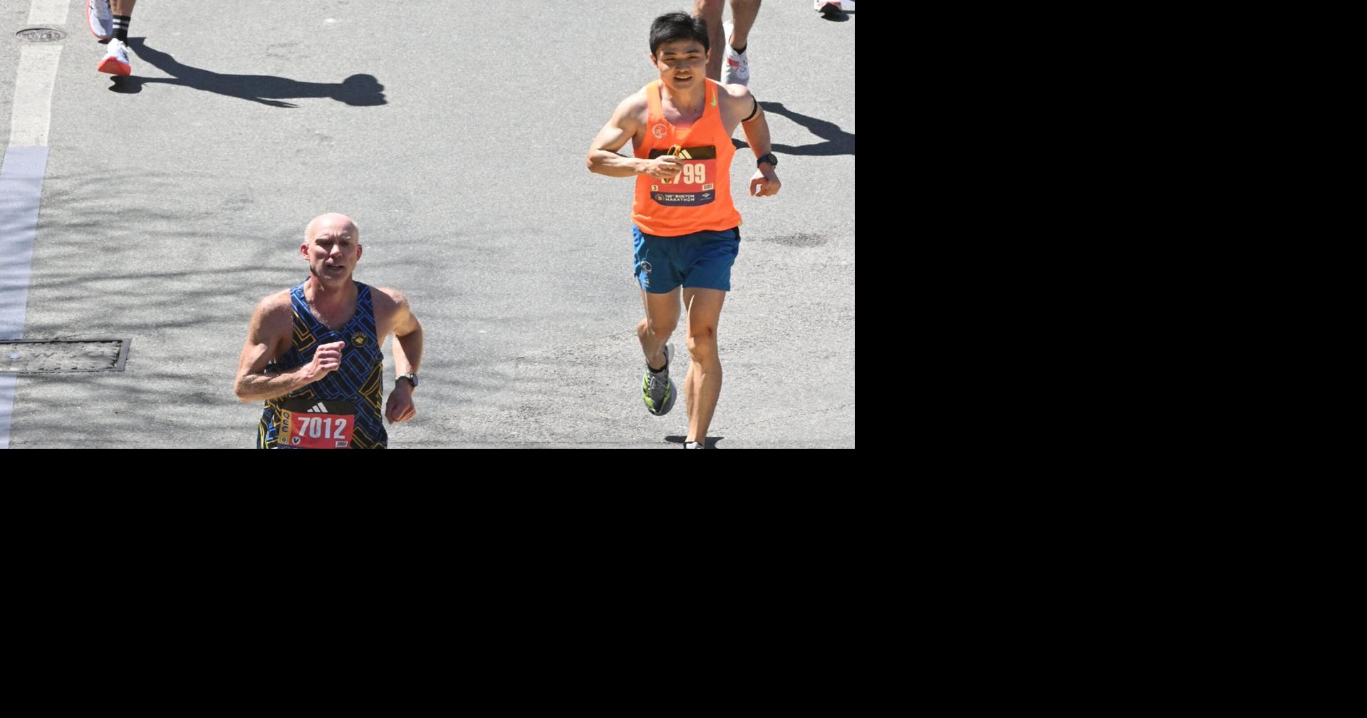 Easton man completes Boston Marathon, beats his record from last year ...
