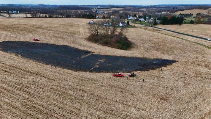 Firefighters in Whitehall fight large brush fire in a cornfield ...