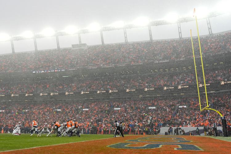Snow and wind pick up in 2nd half of AFC championship game in Denver ...